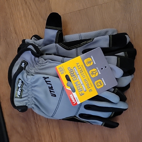 Firm Grip | Accessories | Firm Grip 3 Pack Large Utility Work Gloves ...